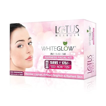 Lotus Herbal WhiteGlow InstaGlow Brightening 4 in 1 Facial Kit ...